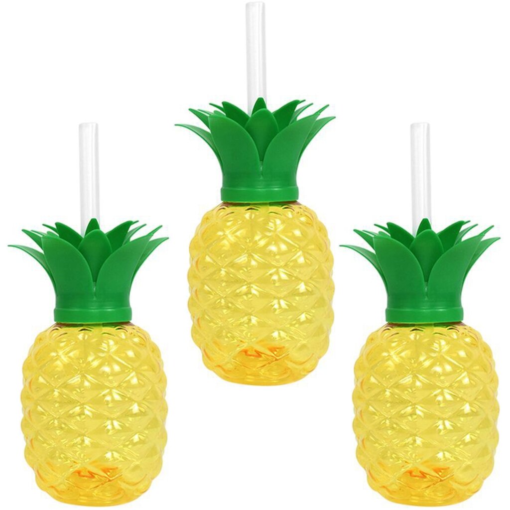 3 стаканчика для воды в форме клубники и ананаса, стаканчики для сока, чашки для чая с молоком, студенческие милые соломенные стаканчики-ананасовые стаканчики