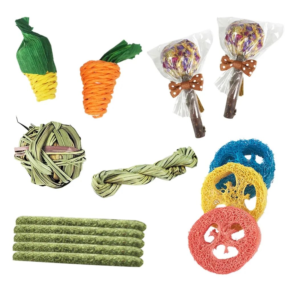 Натуральные палочки для жевания кроликов, для стачивания зубов хомяков