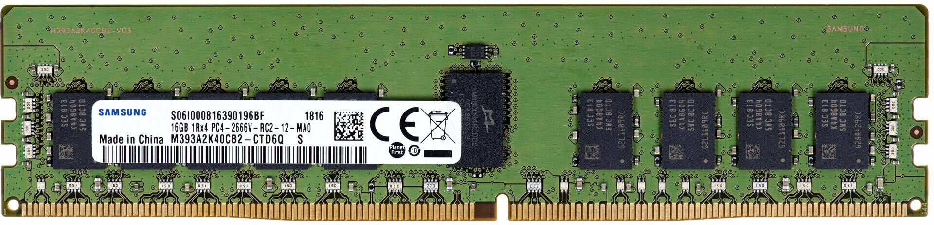 Память серверная DDR4 16GB 2666MHz PC4-21300 ECC REG 1RX4 HP M393A2K40CB2-CTD