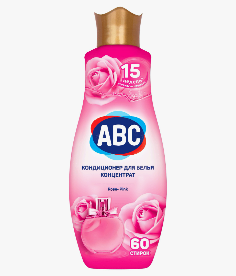 Концентрированный кондиционер для белья АВС 1440 мл "Романтичная роза" / Турция