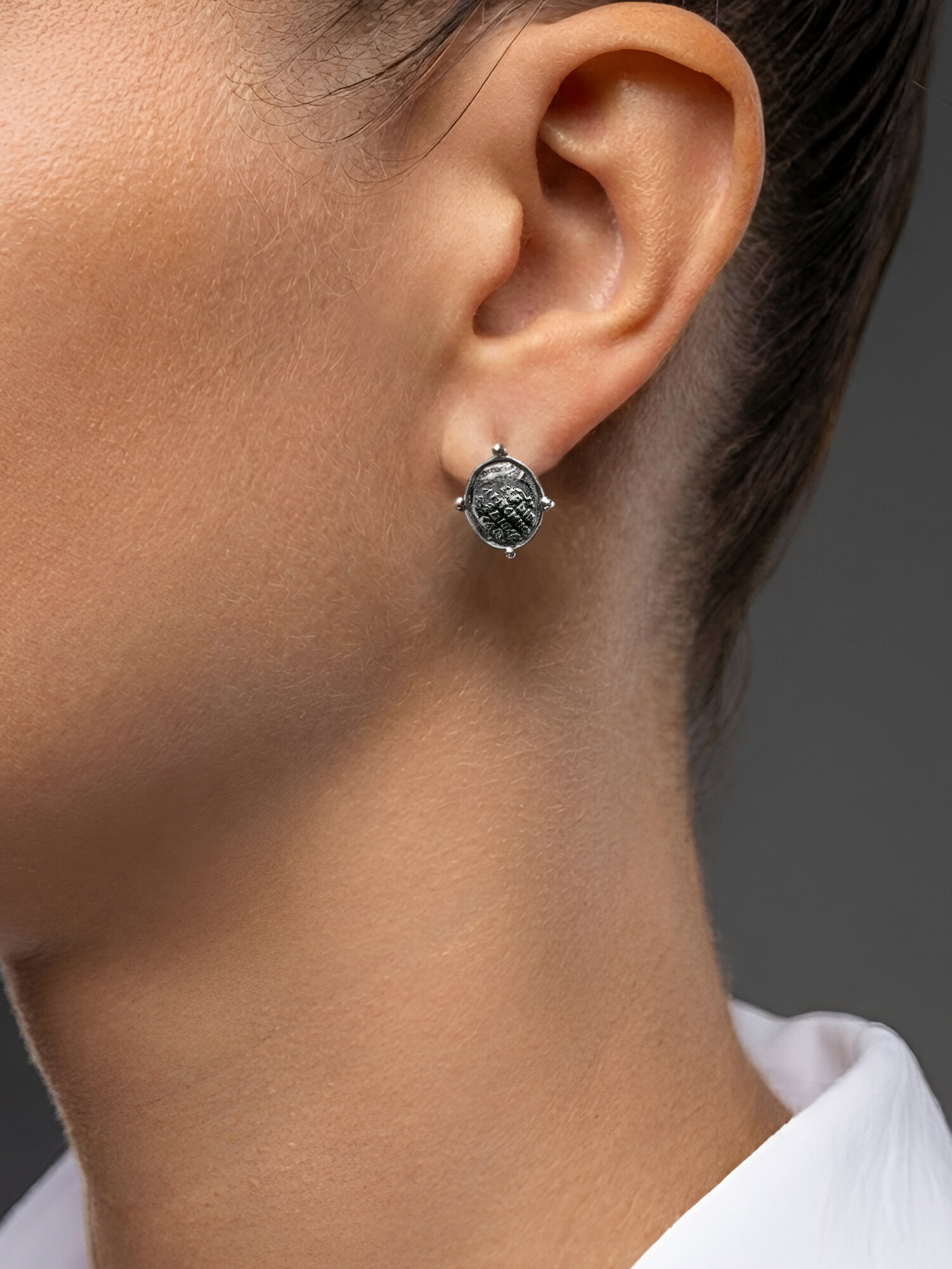 Серьги непарные Братья Глазуновы, серебро, 925 проба, чернение