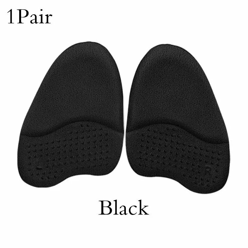 Силиконовые Полустельки, женские стельки для обуви, подкладки для ног на каблуках, Черный, Black