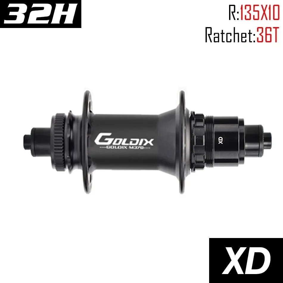 Ступица GOLDIX GDX370 32 отверстия 36T BOOST для Shimano SRAM XD Rear 135x10
