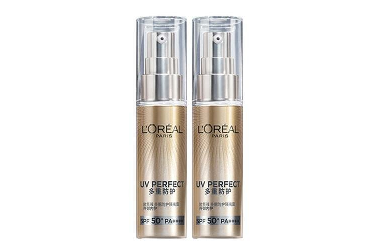Солнцезащитный флюид женский L'OREAL UV Perfect Multiple Protective SPF 50+, 30ml*2