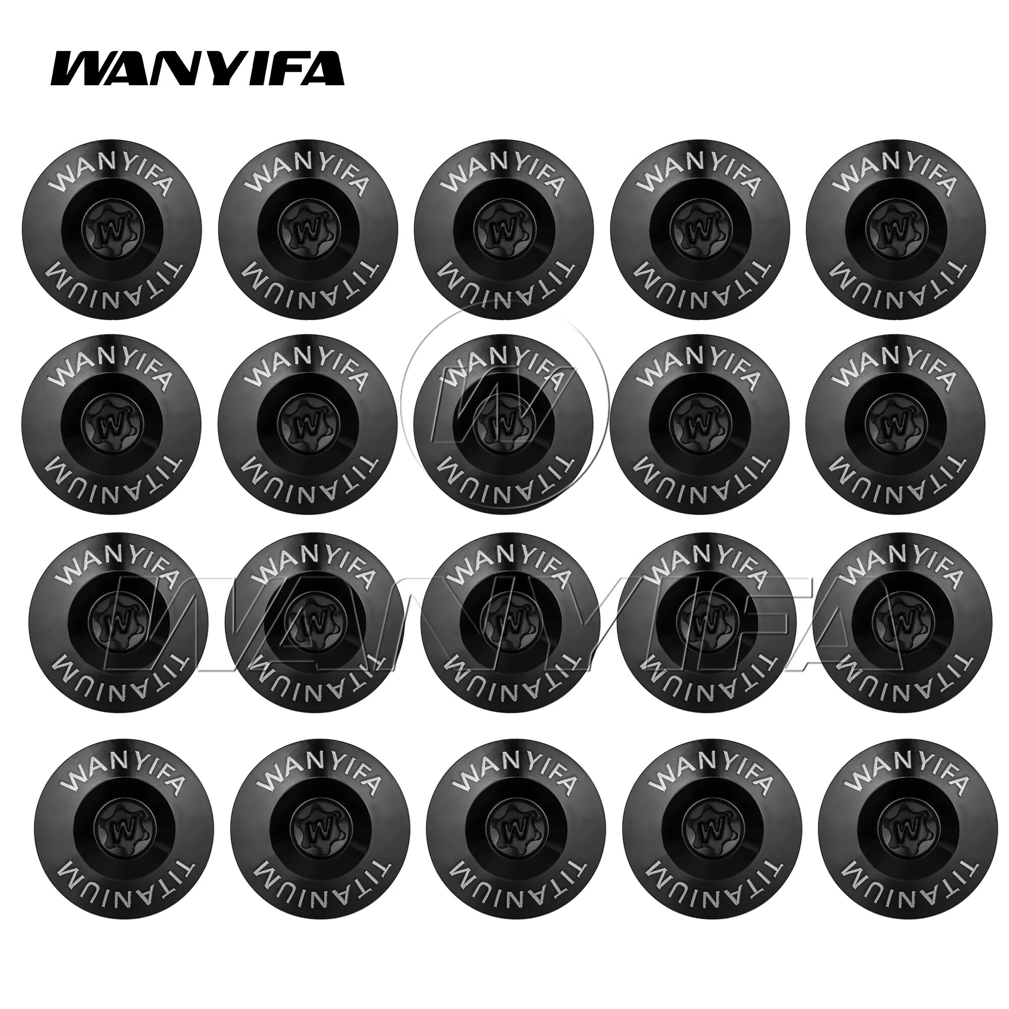 Wanyifa Титановые болты M5/M6 20 шт. Torx Black, M6x18 D18 d10 H7