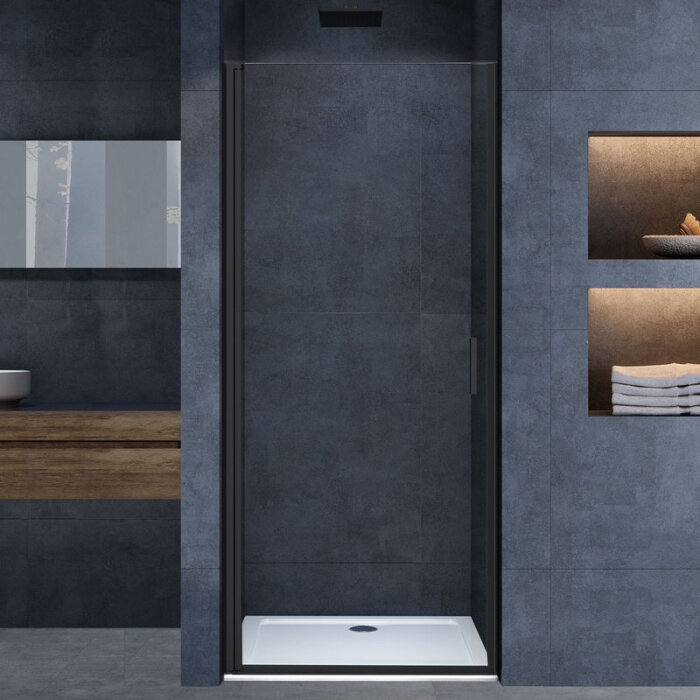 Душевая дверь в нишу Vincea Alpha VDP-3AL600CLB 60 см, стекло прозрачное, черный