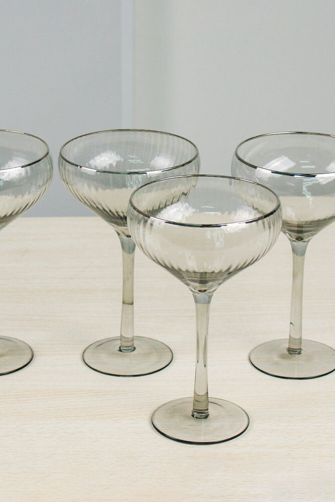 Набор бокалов для мартини элеганца, стекло, дымчатый, 260 мл, 4 шт, Koopman International DP2011710-набор