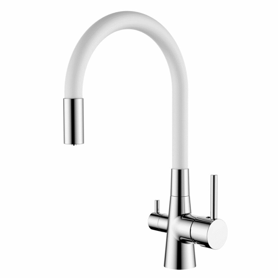 Смеситель для кухни с гибким изливом и фильтром Ledeme L4955-3