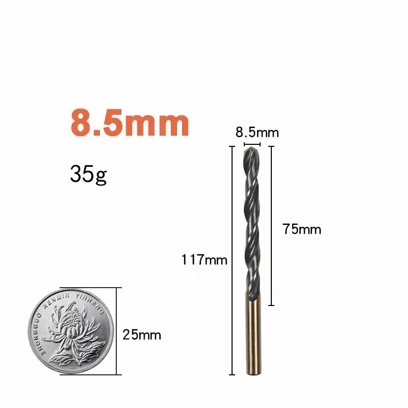 Кобальтовые спиральные сверла из быстрорежущей стали 0,5-14 мм 6.5mm-1Pcs