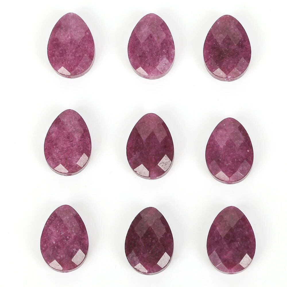 Фиолетовые халцедоновые бусины IYKWIM 18x13 мм, 5 шт.