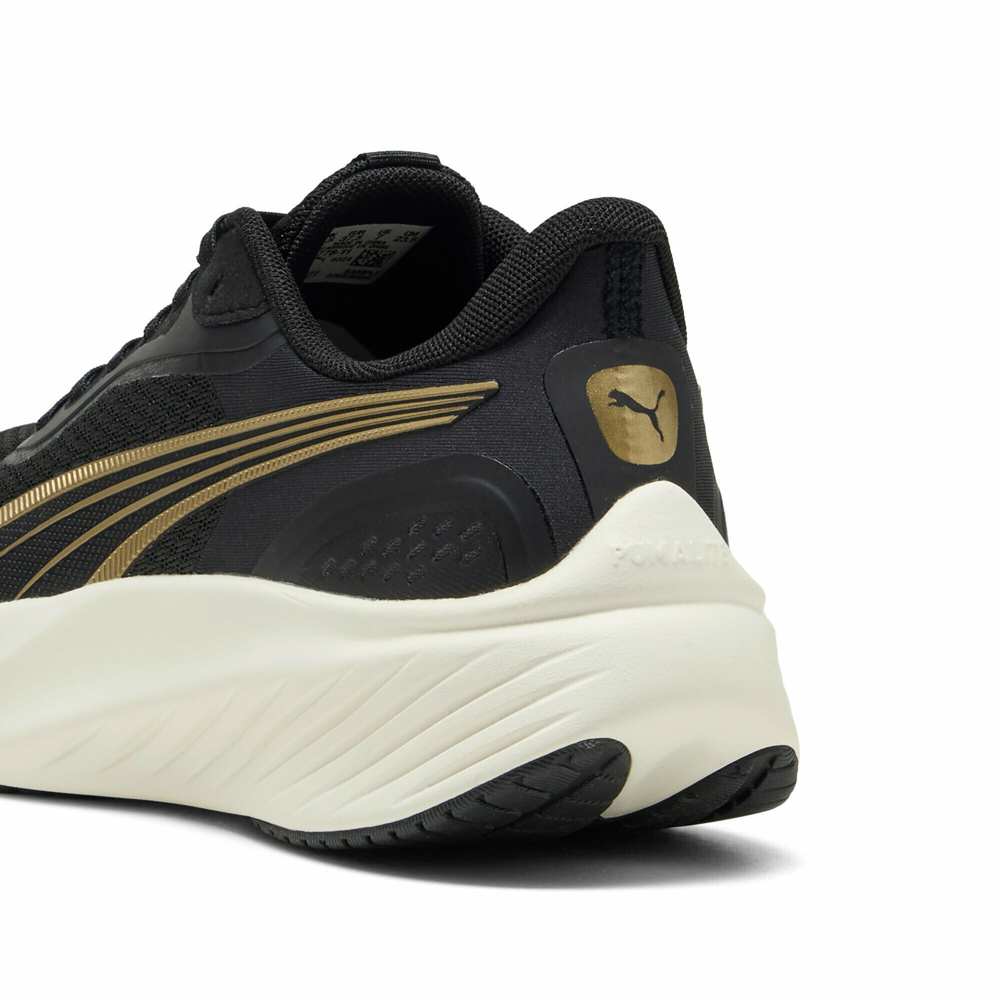 Кроссовки PUMA Pounce Lite, размер 6,5 UK, черный/золотистый — фото 1