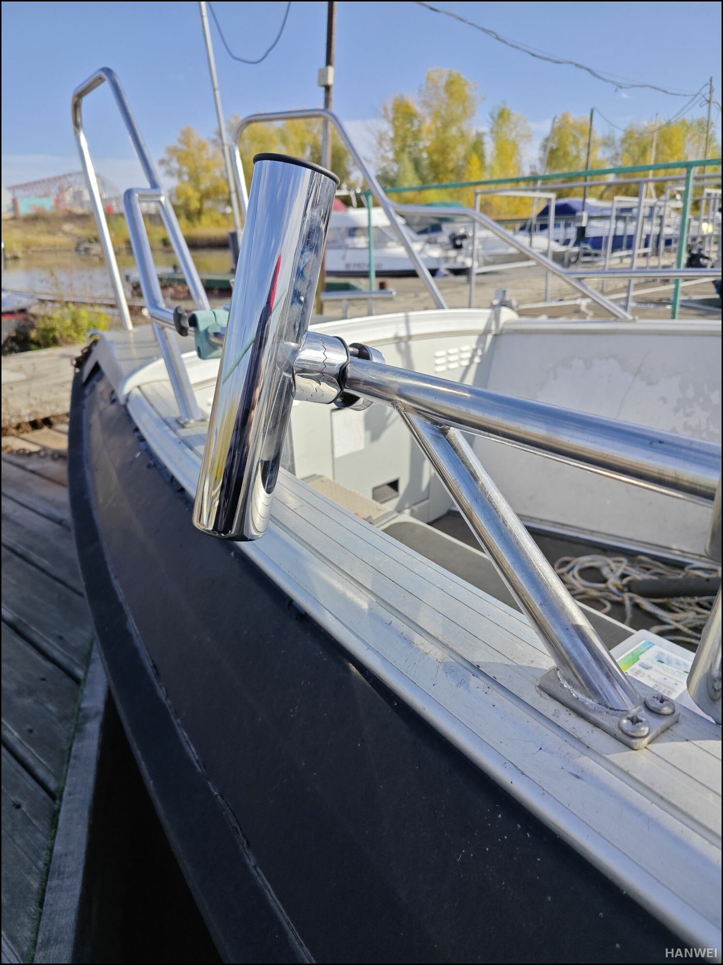 Спиннингодержатель одинарный (держатель, крепление, подставка, родпод) для удилища, удочек, спиннингов, удочкодержатель стальной