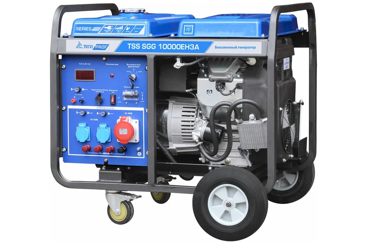 Генератор ТСС SGG 10000 EH3A (190010) трёхфазный, бензиновый, 10 кВт, двигатель 17,7 кВт (24 л. с.)