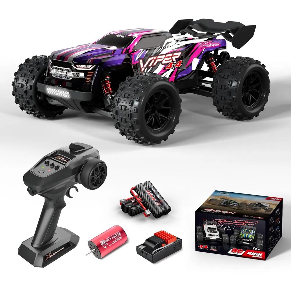 Машинка радиоуправляемая BISON VIPER 4x4, масштаб 1:16, цвет фуксия