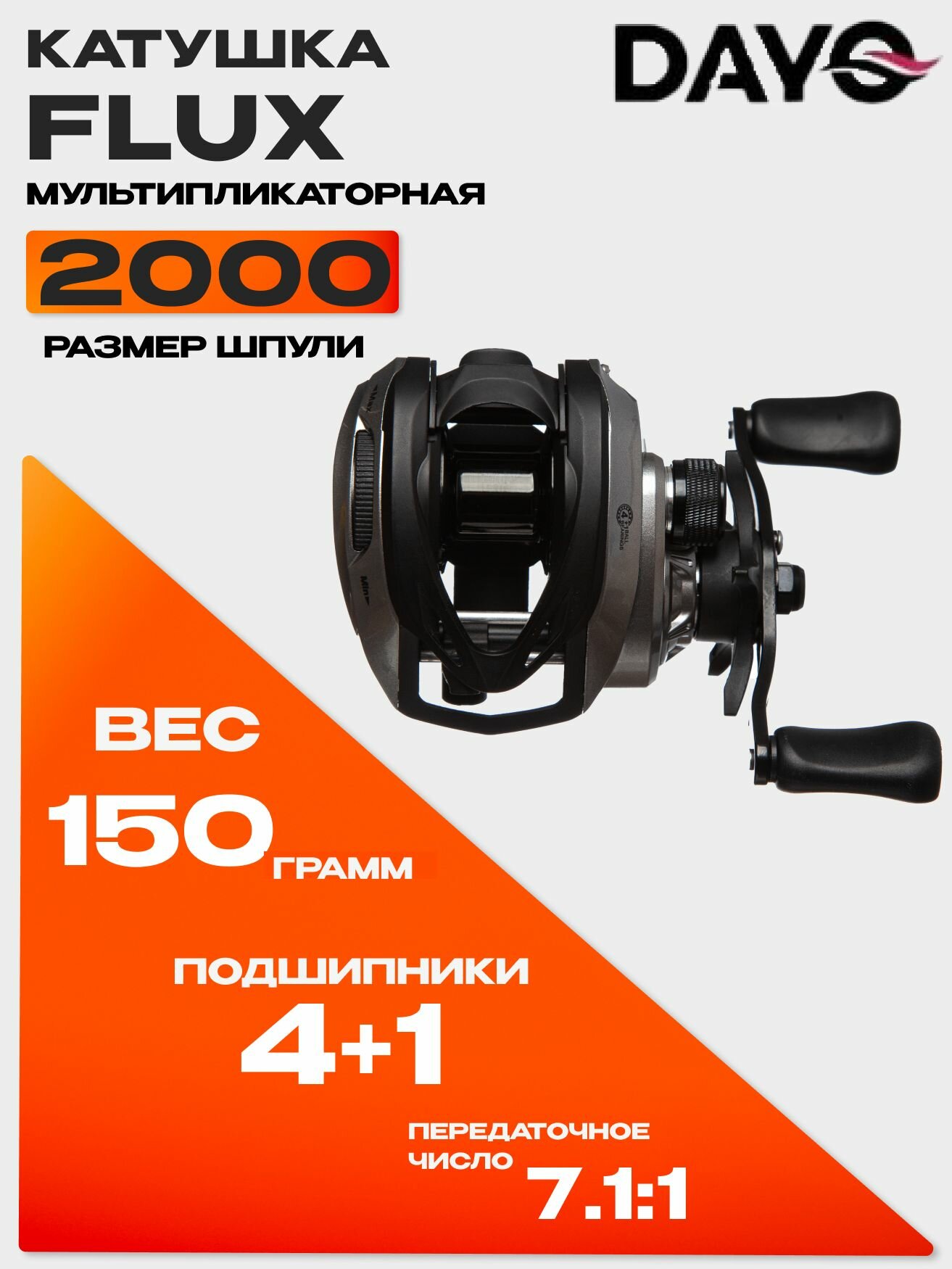 Катушка мультипликаторная DAYO FLUX левая