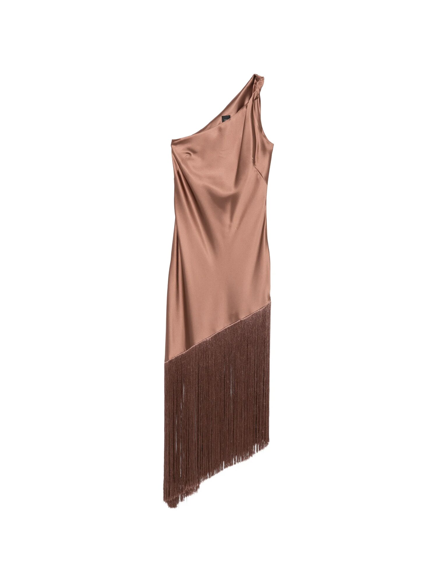 Платье One-shoulder fringed dress