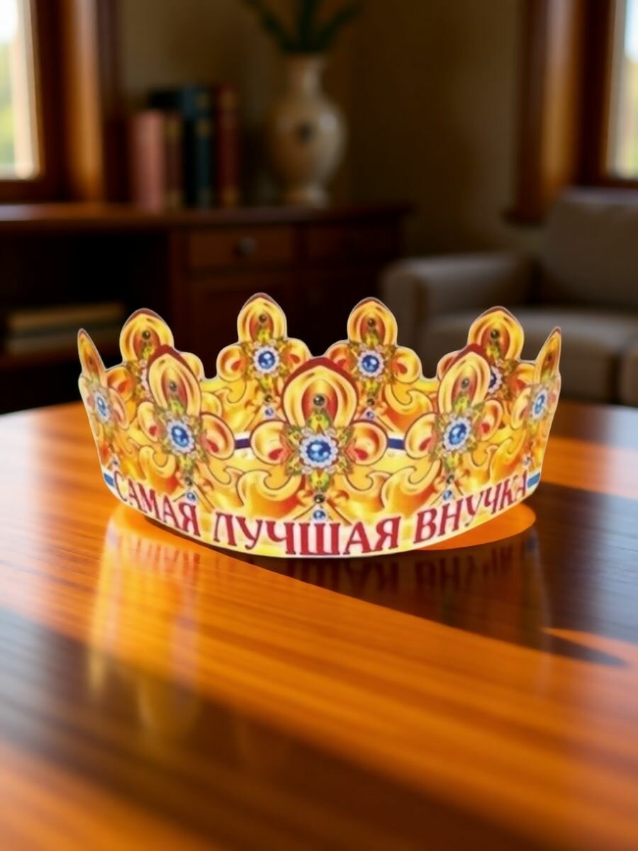 Корона праздничная Самая лучшая внучка, обхват головы 52-60 см