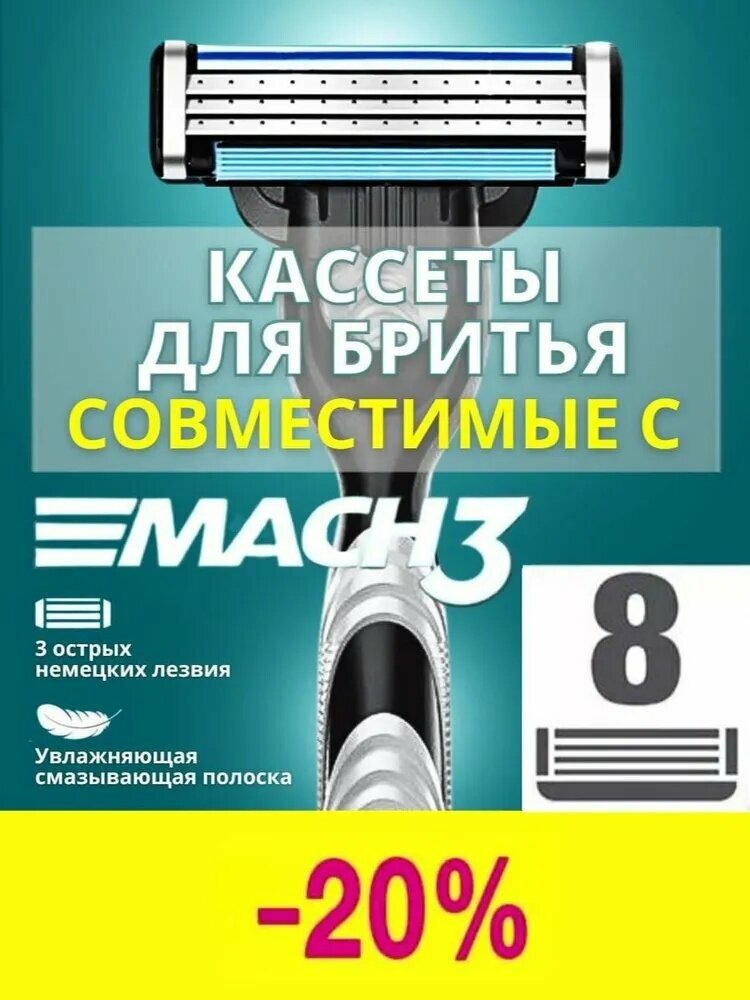 Сменные кассеты для мужских бритв