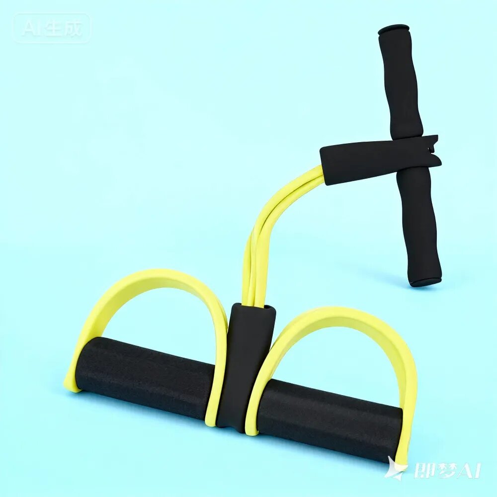 Многофункциональный эластичный валик для тренажера для дома и фитнеса для груди, ног, рук, спины, ягодиц - черный/желтый