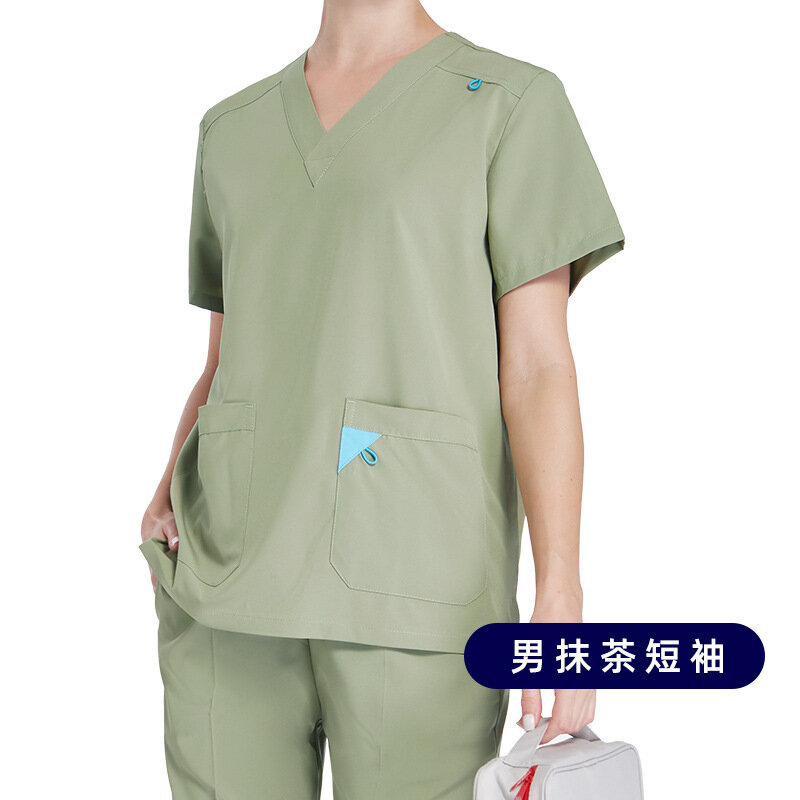 Быстросохнущие эластичные хирургические костюмы, женские хирургические униформы, мужские хирургические униформы с длинными и короткими рукавами, летние хирургические костюмы.