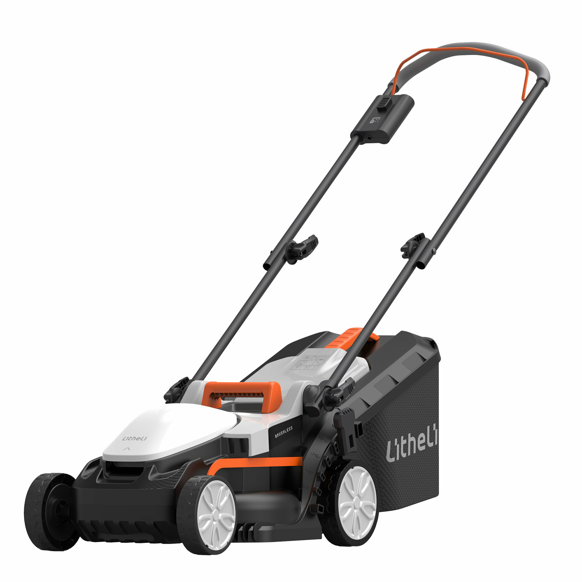 Аккумуляторная газонокосилка Litheli, с аккумулятором 4 А/ч, на колесах, с травосборником 30 л (U20LM00-0U110)