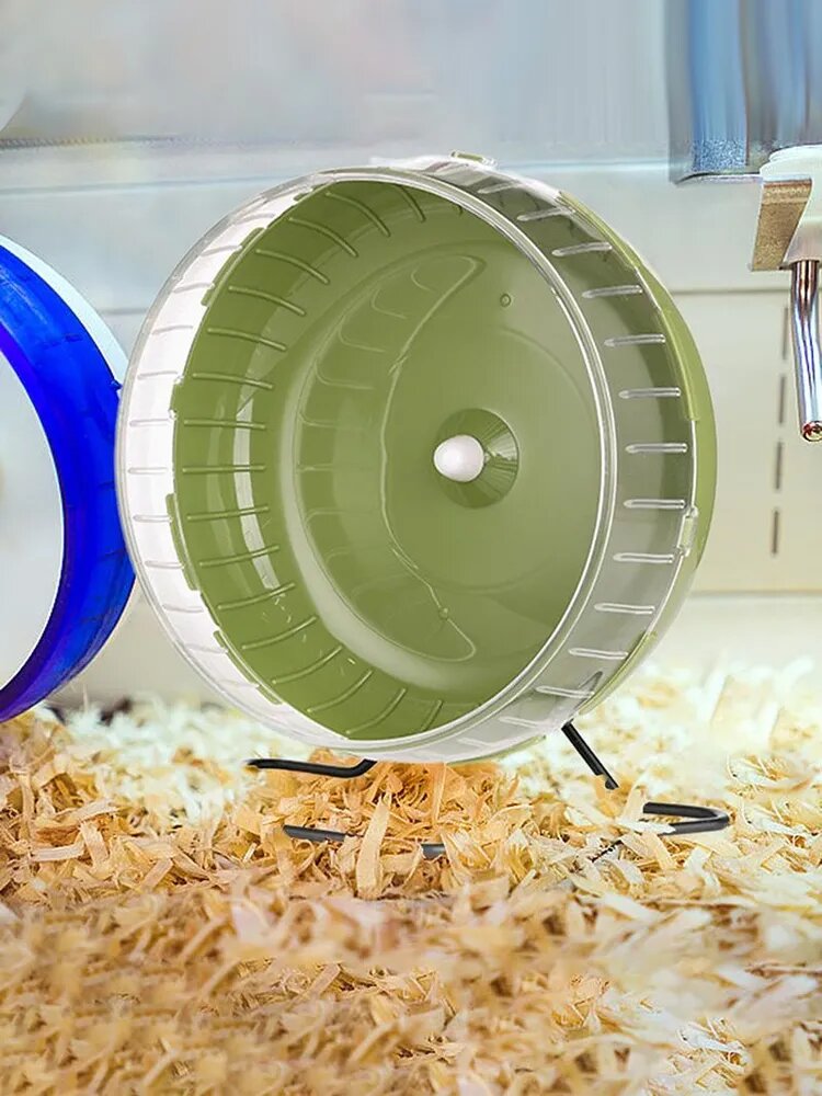 Беговое колесо для хомяков 30 см зеленого цвета, пластик