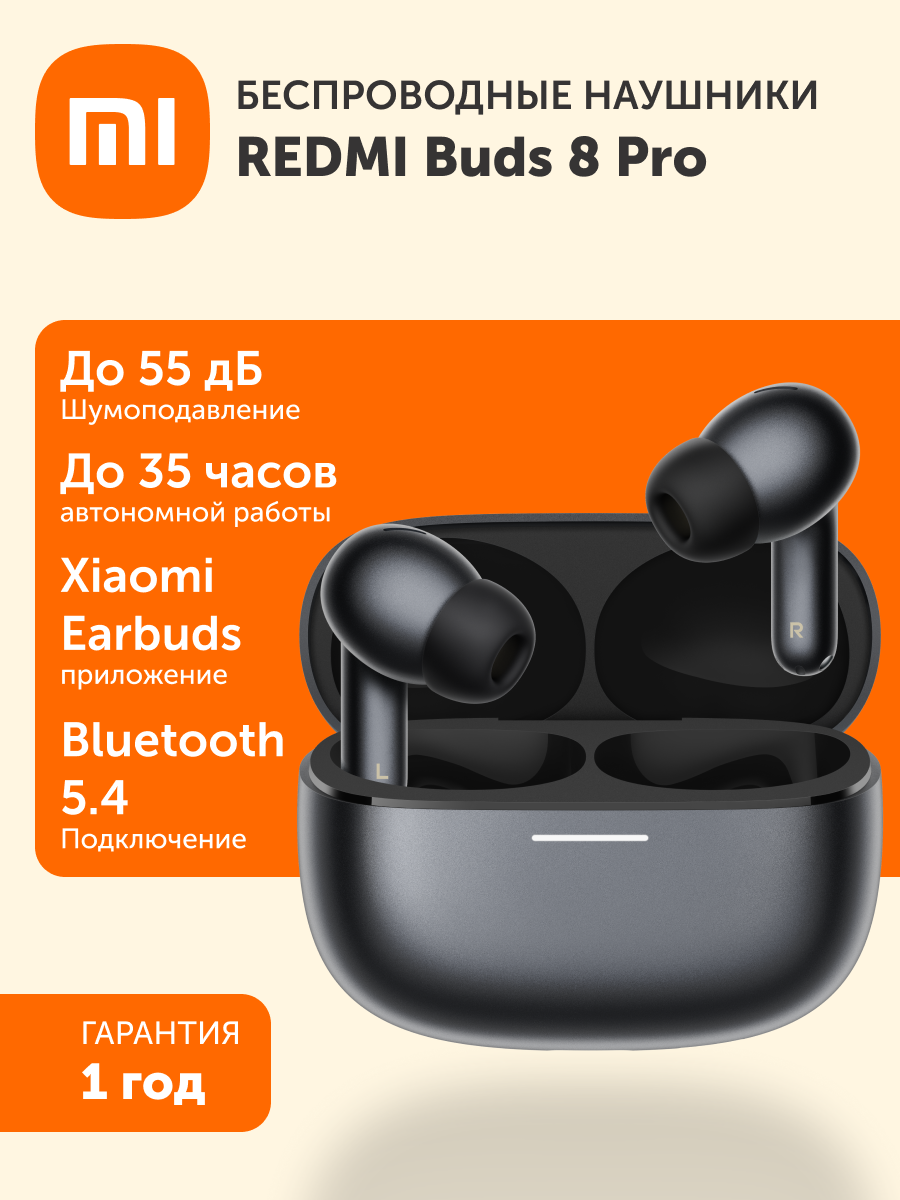 Беспроводные наушники Xiaomi REDMI Buds 8 Pro Obsidian Black