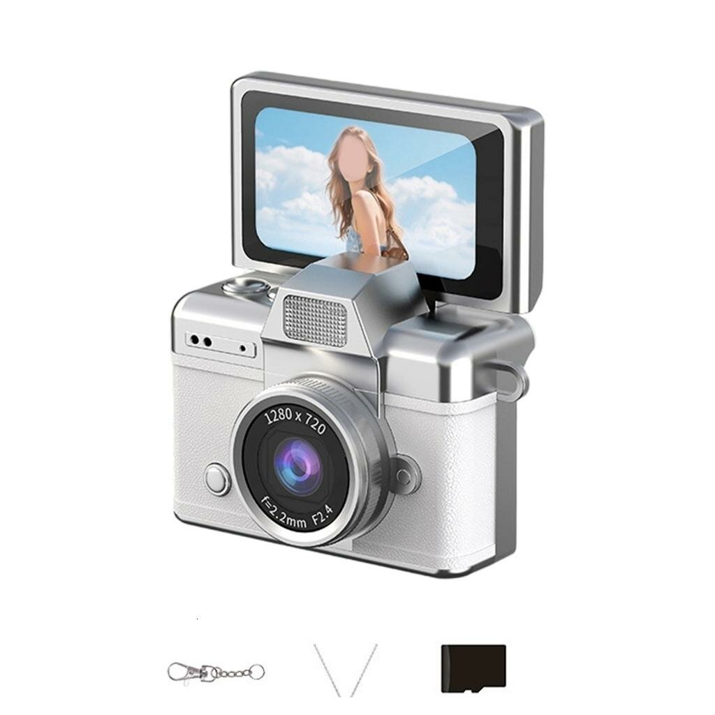 Цифровой фотоаппарат с поворотным экраном и длительным временем работы от батарей, Белый