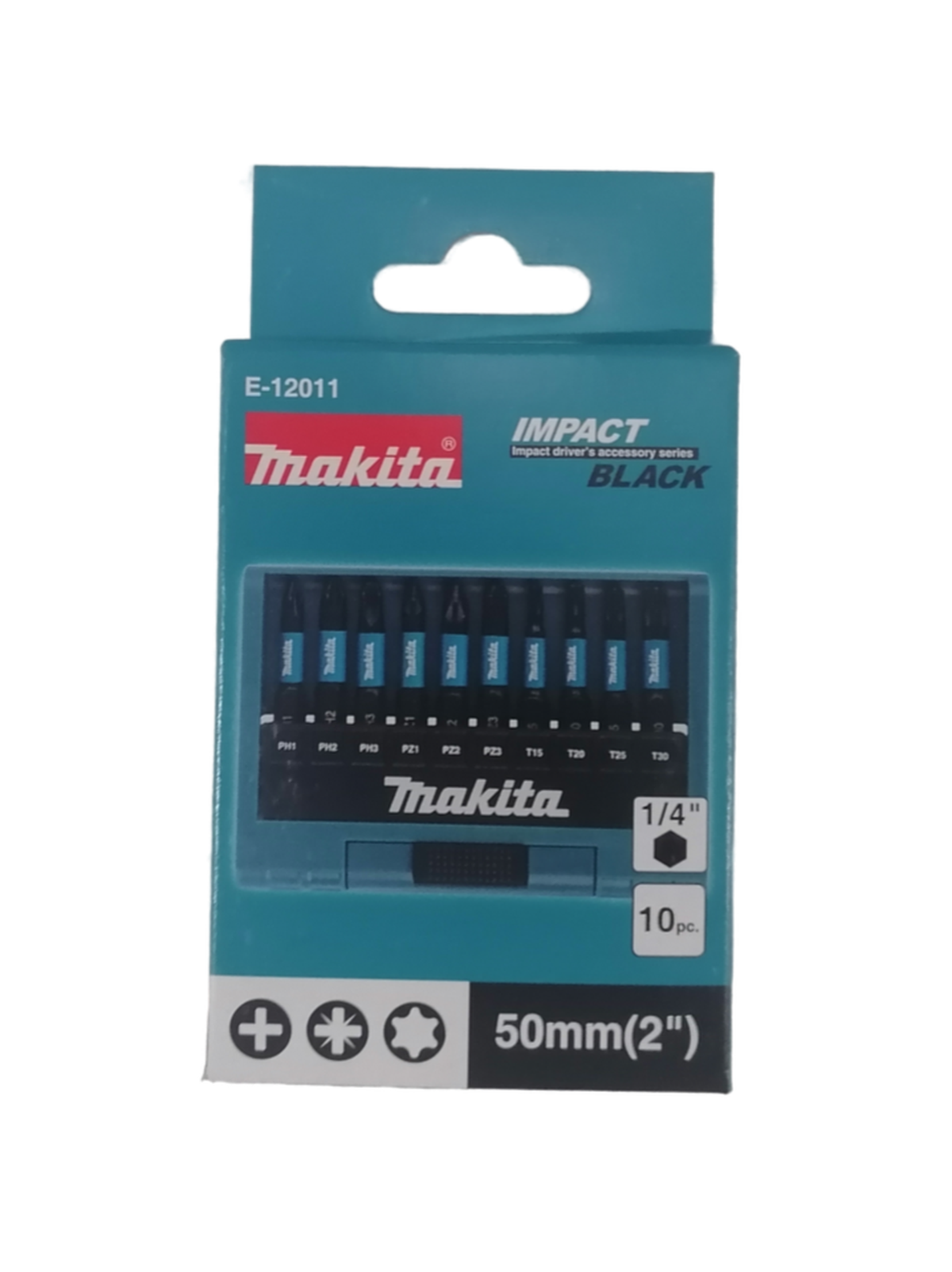 Набор бит Makita Impact Black E-12011, для ударных инструментов, антикоррозийное покрытие, 10шт
