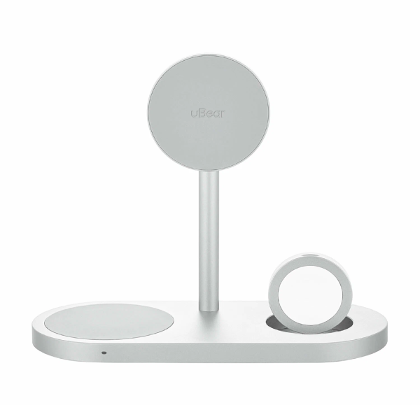 Беспроводная зарядная станция 3 в 1 uBear Stage Ultra (WL20SL31SU-AW) Серебристый