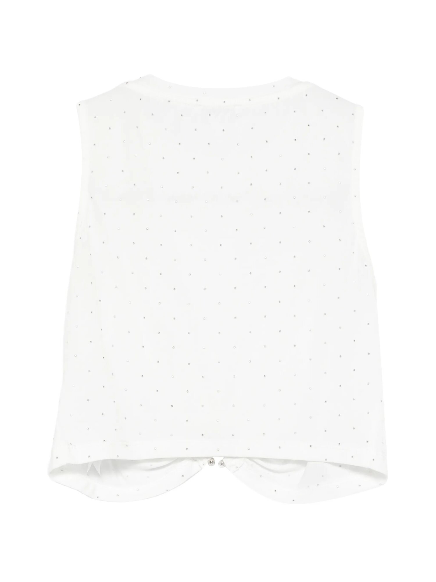 Топ Miss Grant Knot detail top, размер 6 лет, бежевый/белый — фото 1