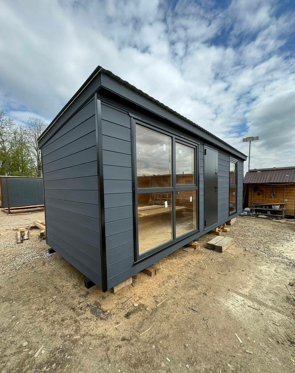 Бытовка дачная 7000х2300 с зимним утеплением , покраской и электрикой для проживания