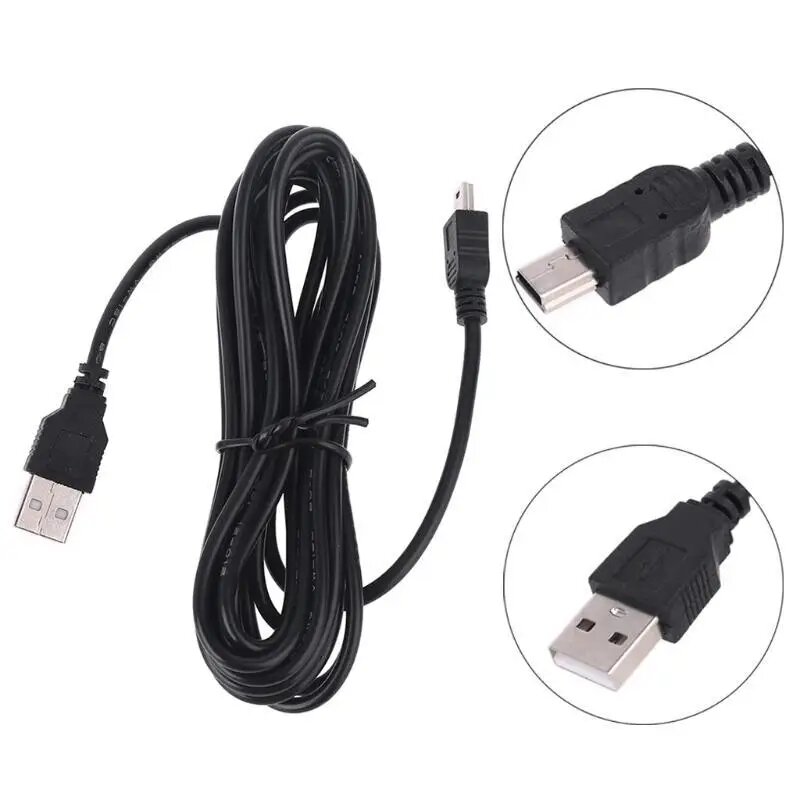 652F Выходной кабель питания Mini Micro USB 5 В/2 А Шнур питания видеорегистратора длиной 3,5 м S