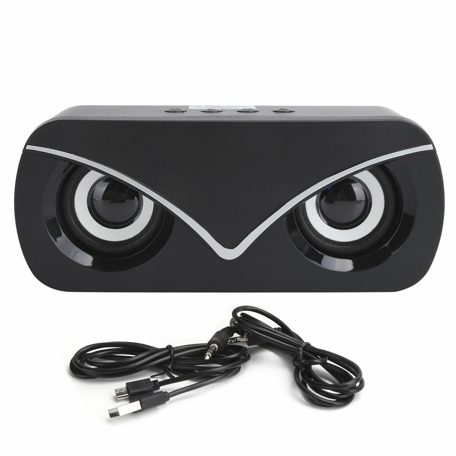 Sada V6 Bluetooth Dual Loudspeaker с LED подсветкой, мини портативный аудиодинамик, черный