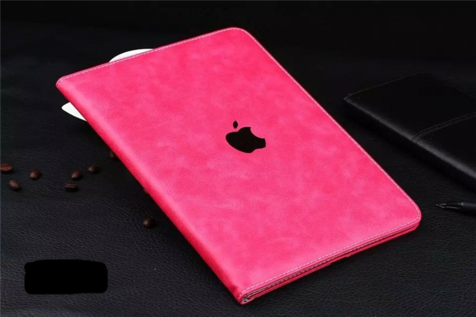 Кожаный чехол-обложка MyPads для Apple iPad 9.7 (2017/2018) с визитницей и держателем розовый