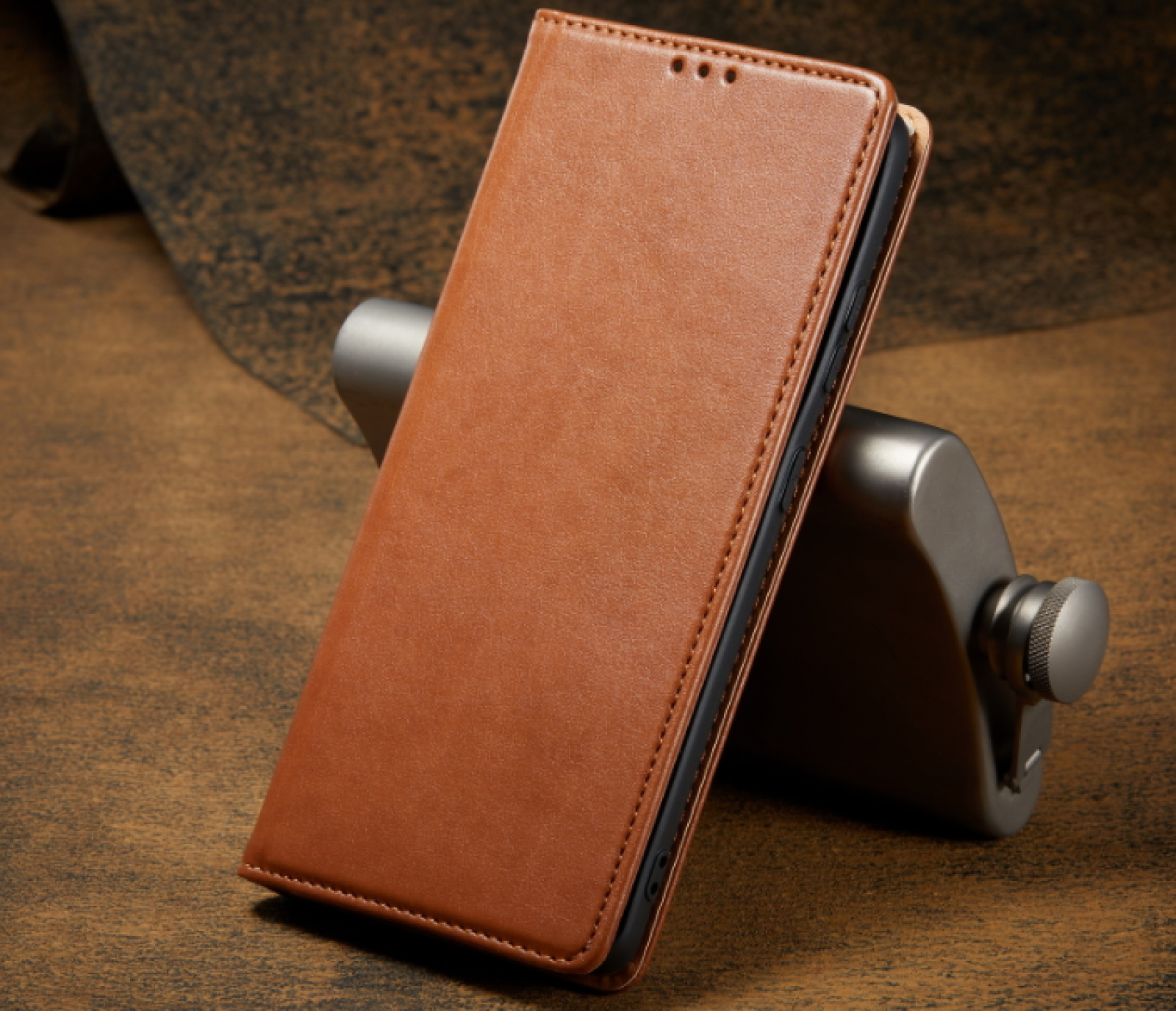 Чехол-книжка MyPads Premium для Samsung Galaxy S21 Ultra из натуральной мраморной кожи буйвола