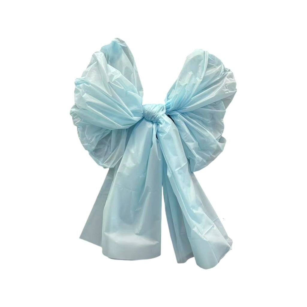 Многоцветный пластиковый бантик для праздничного декора, Светло-голубой