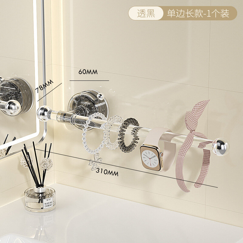 Крючок для повязки на голову с присоской, акриловая резинка для волос без сверления и эластичная полка для хранения в ванной, для умывания и в качестве ремешка на запястье.