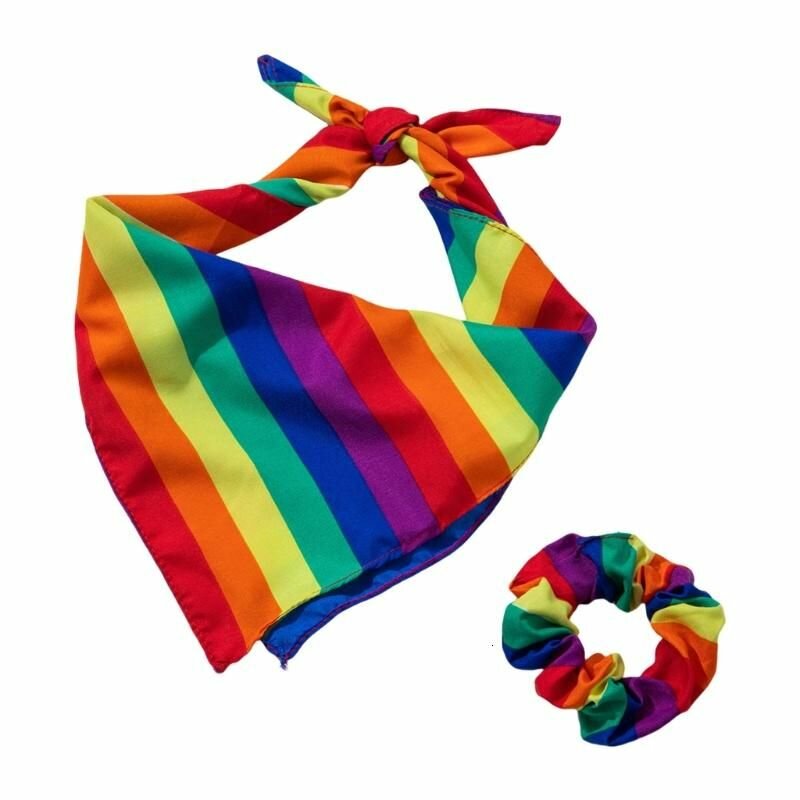Радужные эластичные браслеты для волос, - шарф и повязка для волос