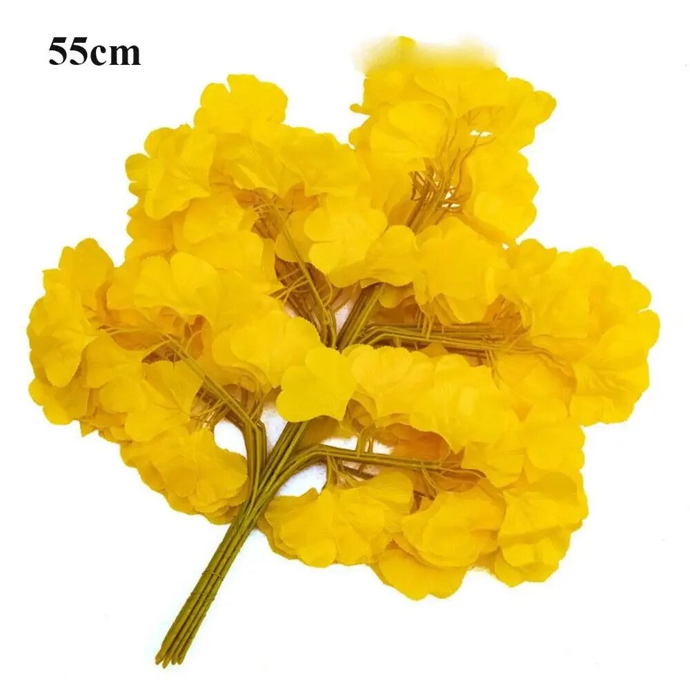 Искусственные листья банана шелковые Желтый, 4