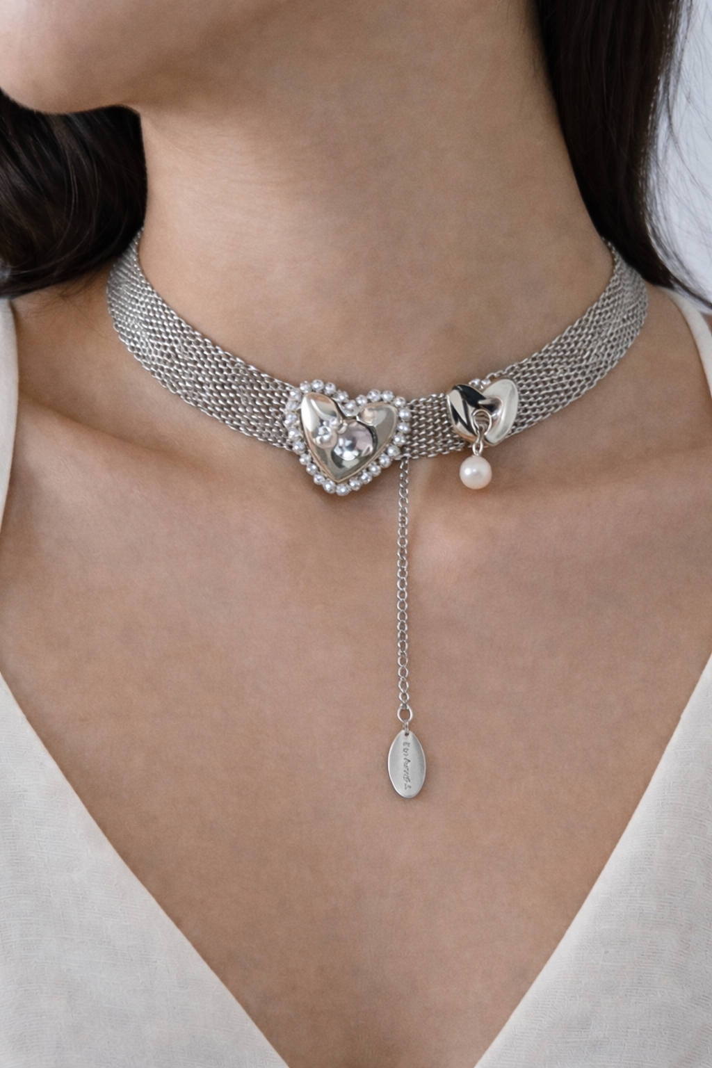 Чокер, жемчуг имитация