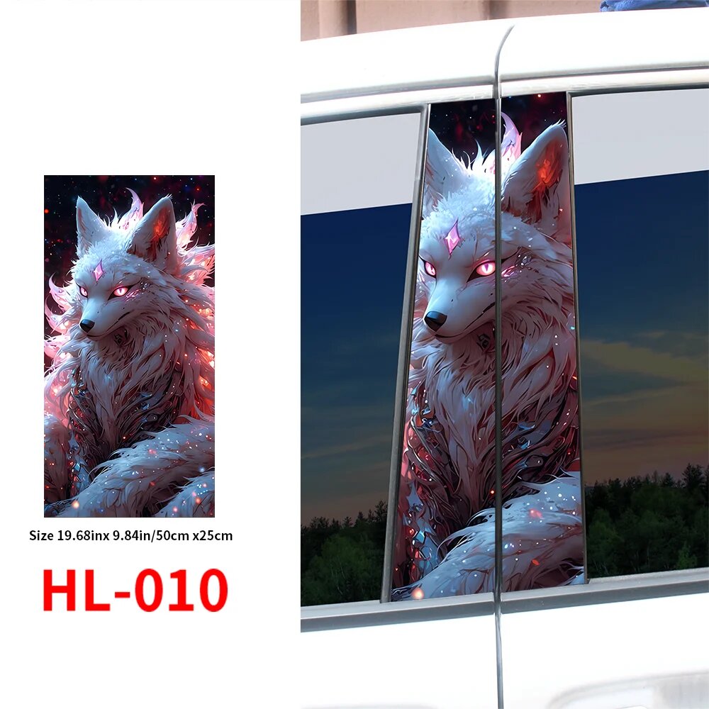 Наклейка на авто "Огоненная лиса", HL-010