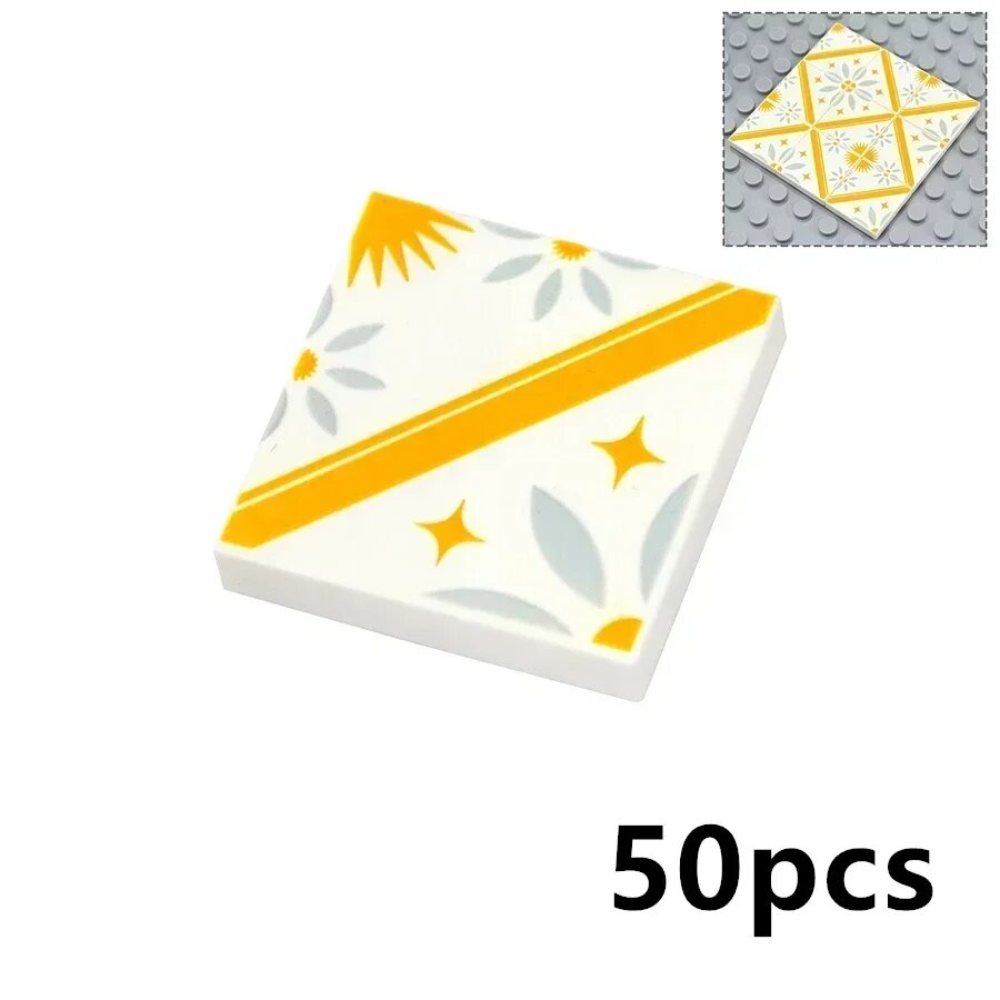 Леду 2x2 плитка с рисунком, 50шт