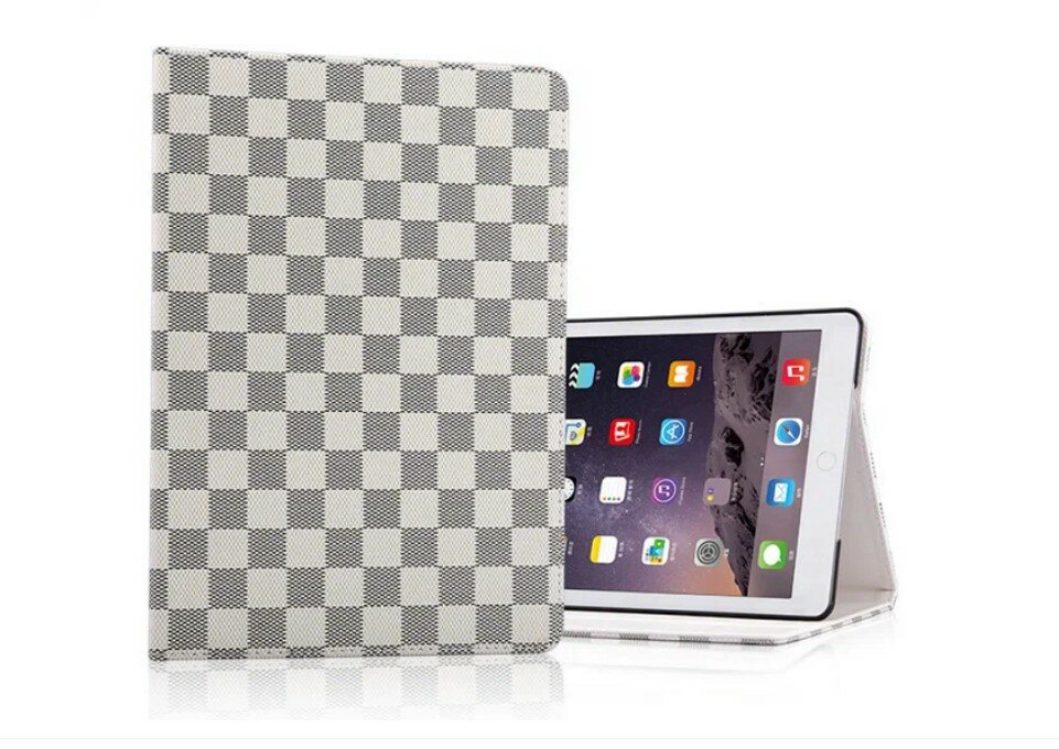 Чехол-обложка для iPad 9.7 (2017) MyPads, с мульти-подставкой, в клетку, белый