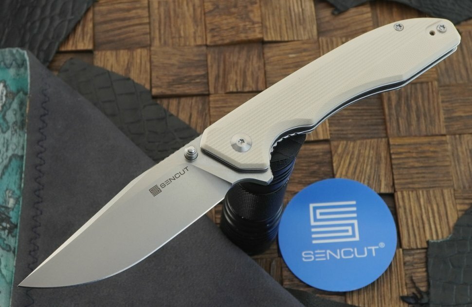 Складной нож Sencut Sylor, сталь D2, SW, рукоять белый G-10