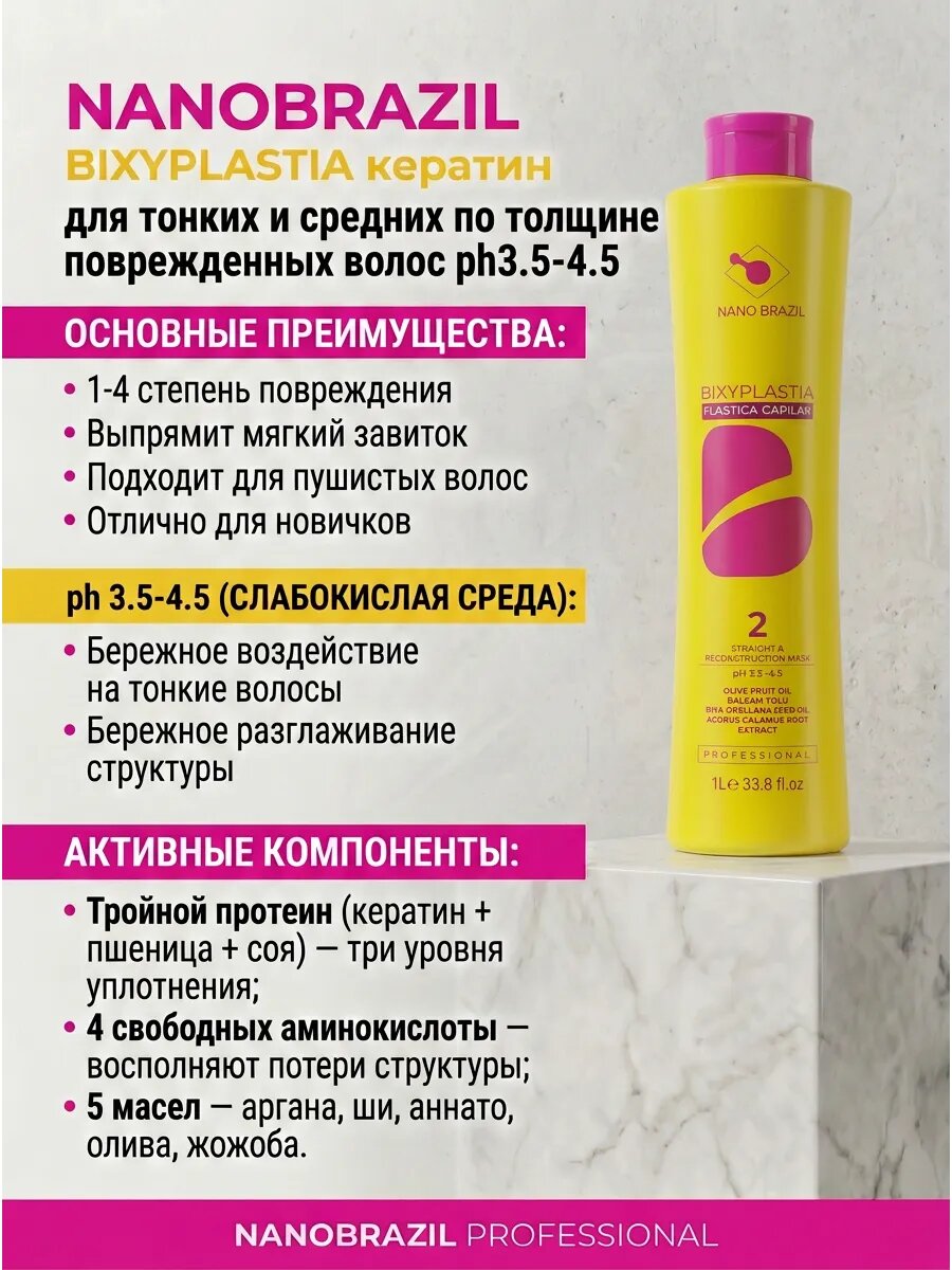 NANOBRAZIL Bixyplastia кератин 1л