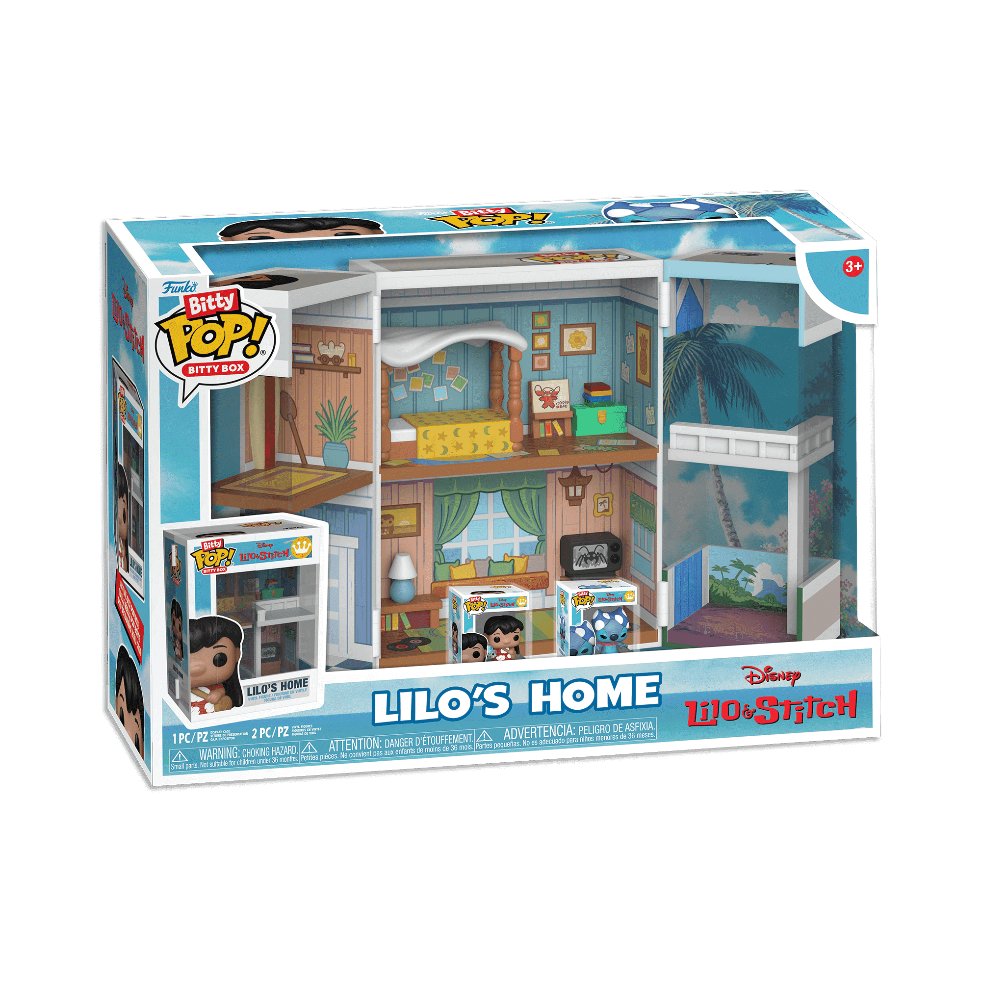 Набор Funko Bitty POP! Bitty Box Disney Lilo & Stitch Lilo's Home +2 Bitty POP! Lilo with Scrump, Superhero Stitch