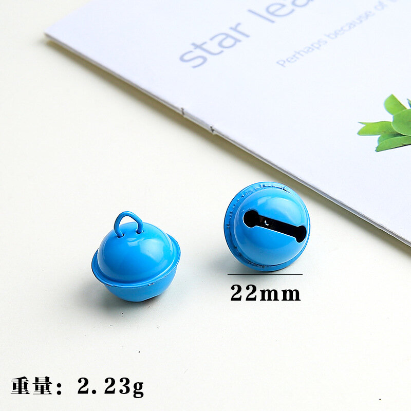 22-миллиметровые окрашенные металлические колокольчики в ярких цветах, аксессуары для рукоделия, подходят для брелоков, подвесок, ошейников для домашних животных, декоративных мелких предметов, креати