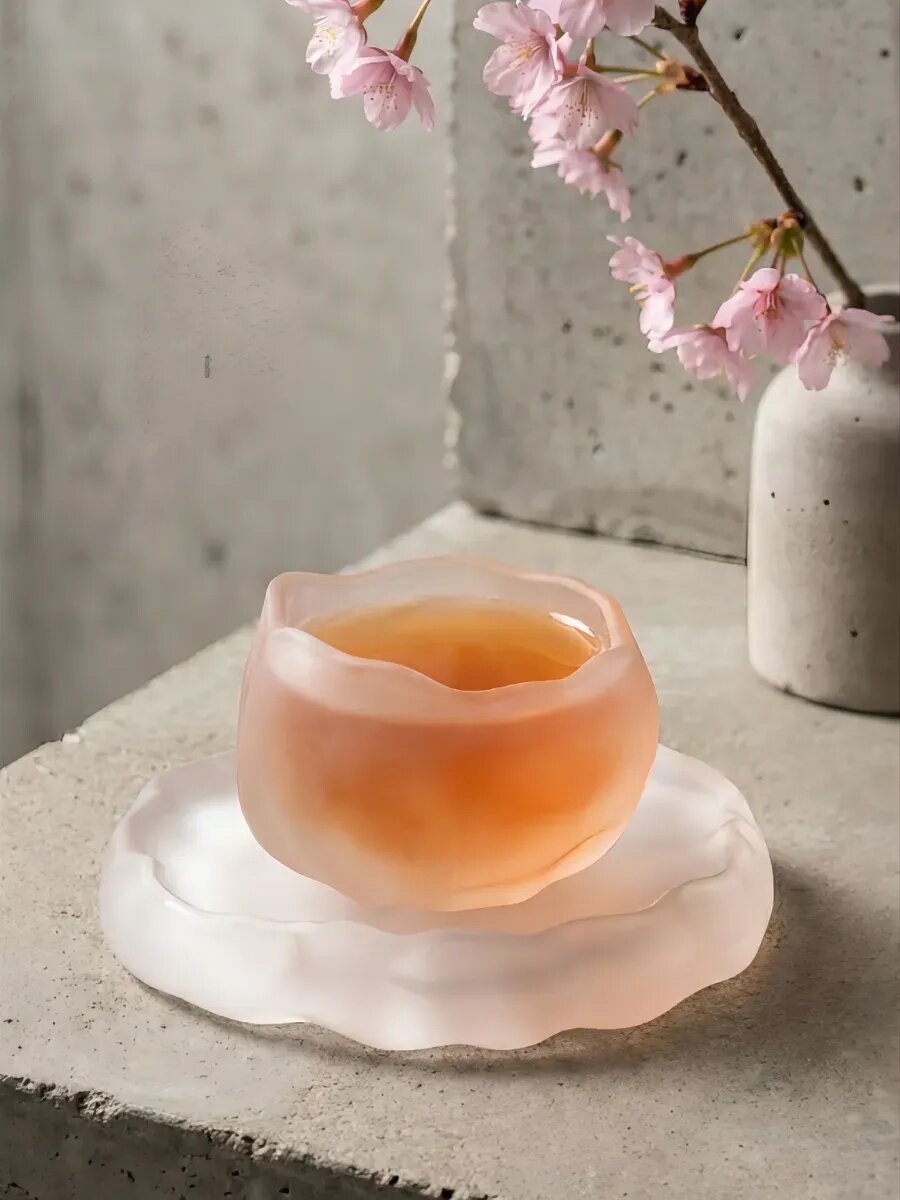 Пиала от бренда"Тепло в руках" "Pinterest", керамика, 50мл, с блюдцем, белая