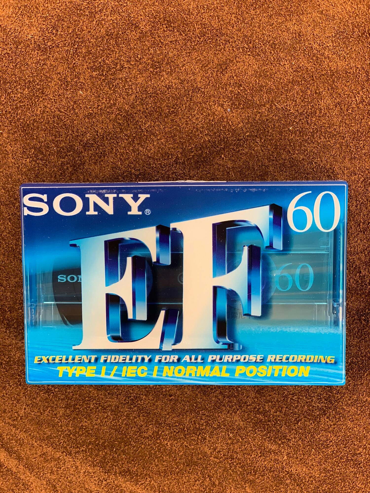 Аудиокассета новая Sony EF 60 Slim в заводской плёнке (1шт.)